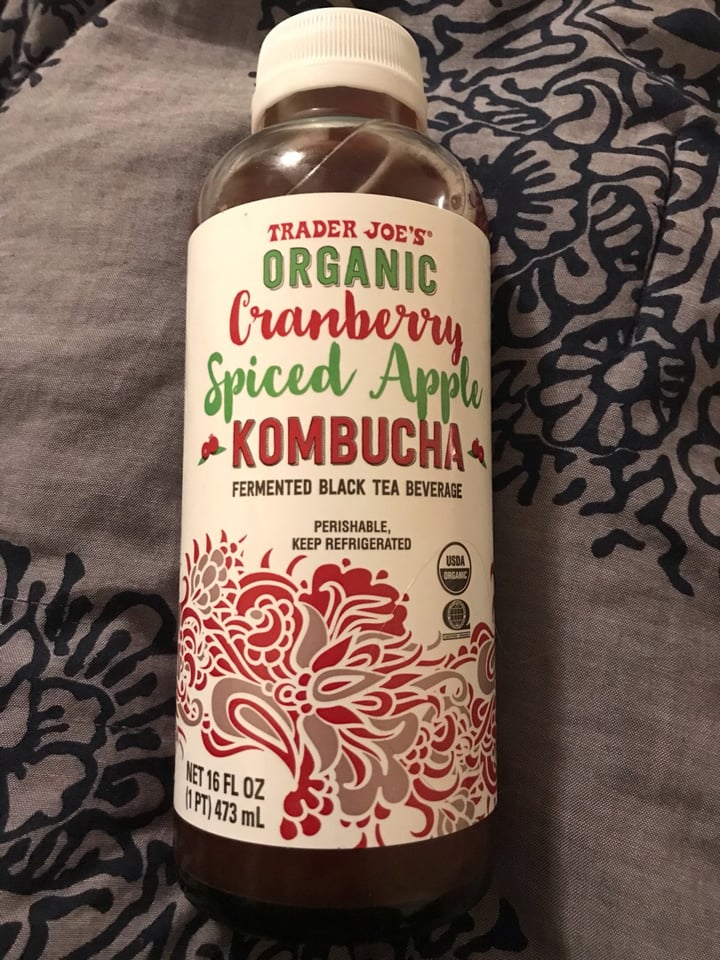 Trader Joe's Organic Cranberry Spiced Apple Kombucha Review | abillion