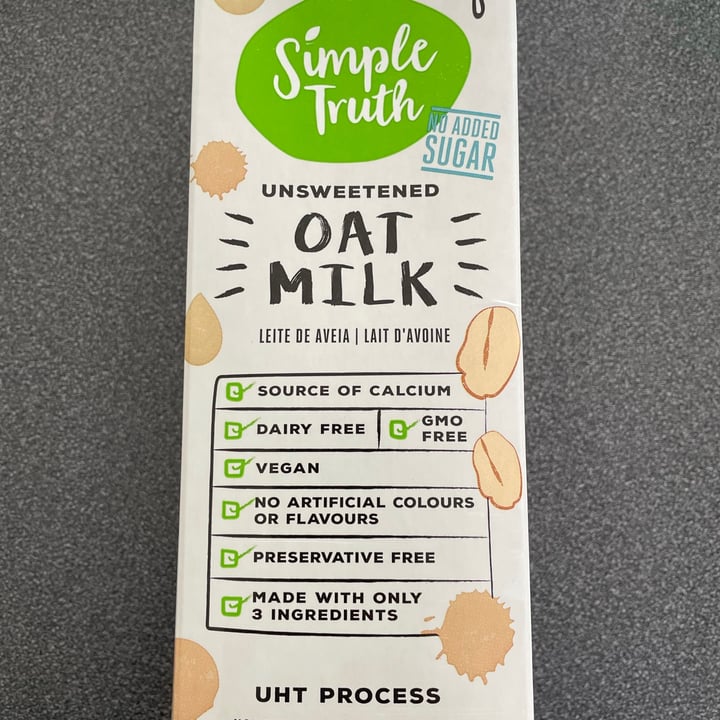 Simple Truth Unsweetened Oat Milk Review | abillion