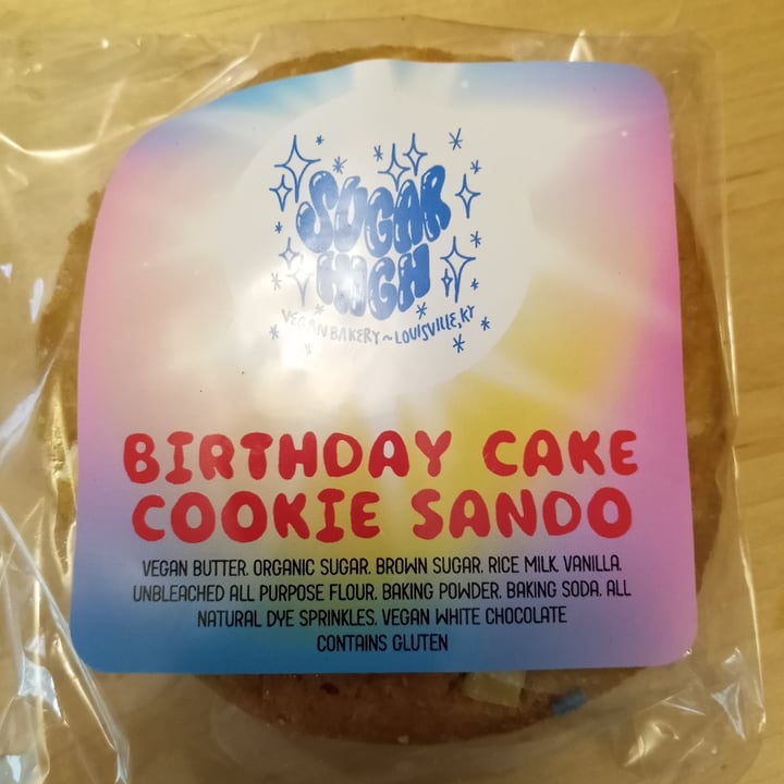 Sugar High Vegan Bakery Birthday Cake Cookie Sando Review | abillion