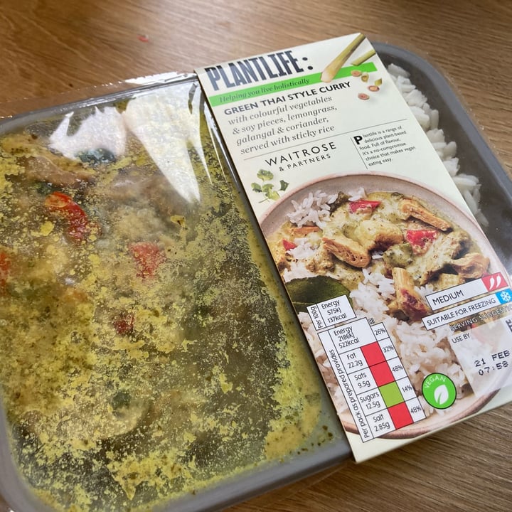 Plantlife: Waitrose & partners Thai Style Green Curry Review | abillion