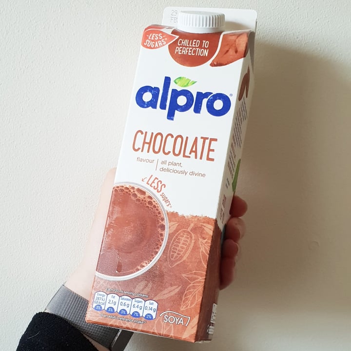 Alpro Chocolate Flavored Soya Milk Less Sugar Review | abillion