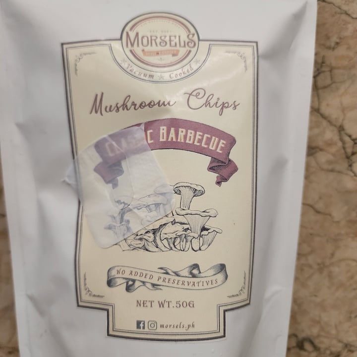 Morsels Mushroom Chips Classic BBQ Review | abillion