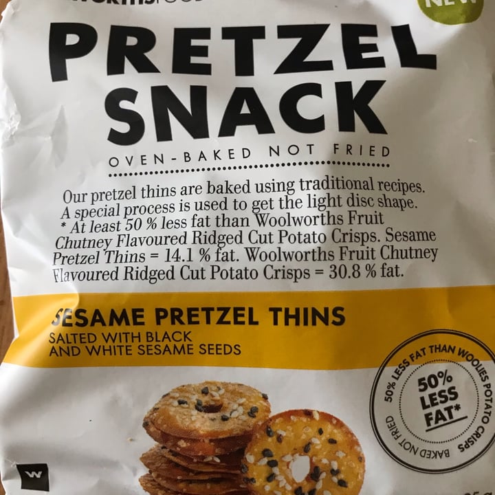 Woolworths Pretzel Snack Sesame Thins Review | abillion