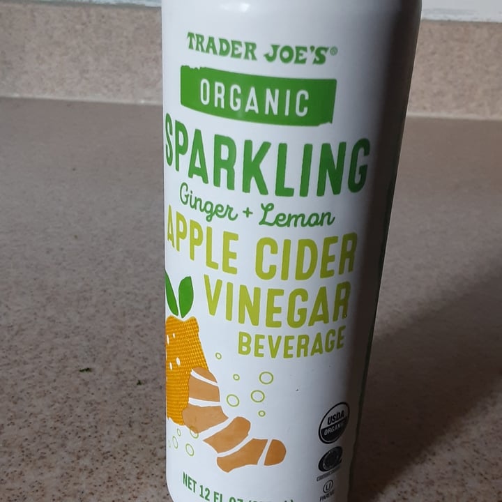 Trader Joe's Organic Lemon and Ginger Apple Cider Vinegar sparkling beverage Review | abillion