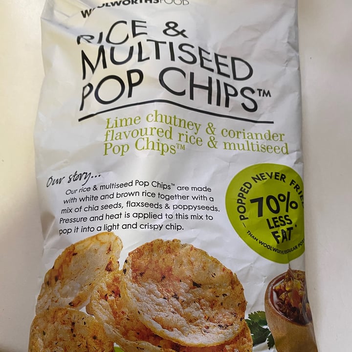 Woolworths Food Rice & Multiseed Pop Chips Lime Chutney & Coriander ...