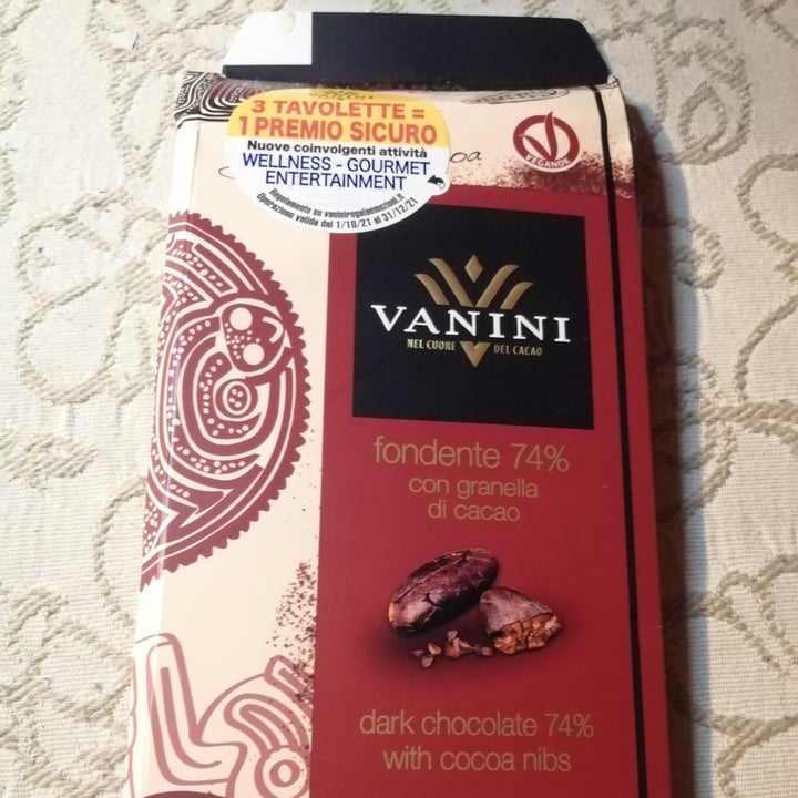 Vanini Cioccolato fondente 74% con granella di cacao Review | abillion