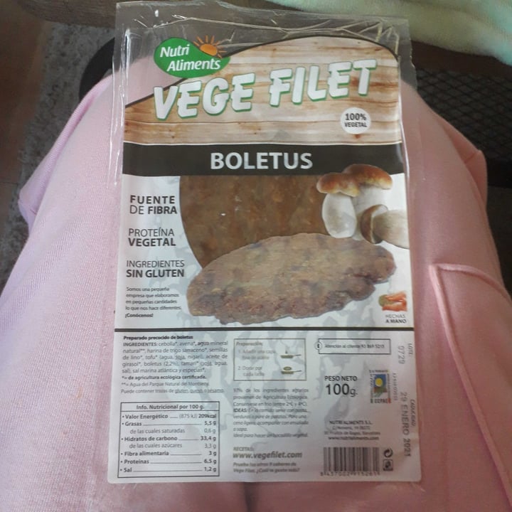Nutri Aliments Vege Filet Boletus Review | abillion