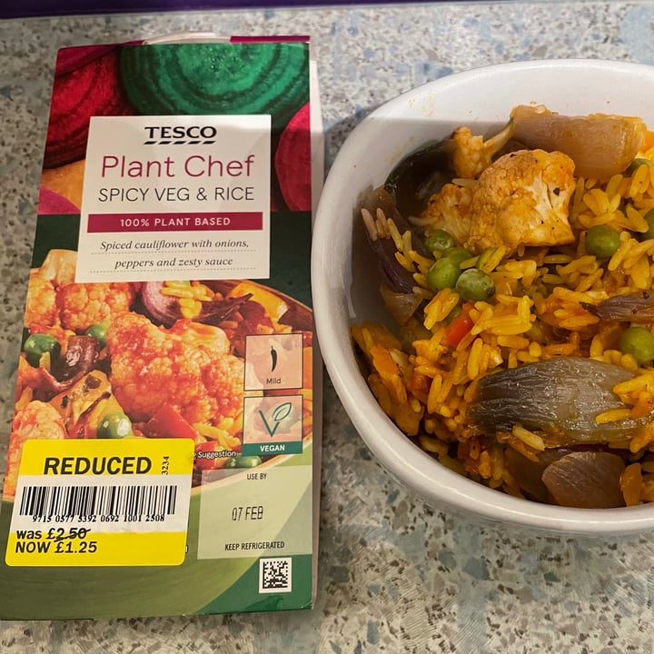 Tesco Plant Chef Spicy veg & rice Review | abillion