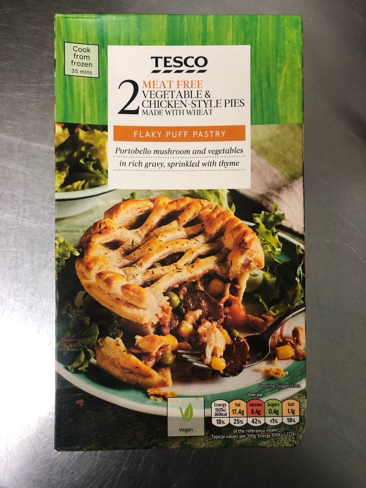 Tesco Meat free vegetable and chicken style pies Review | abillion