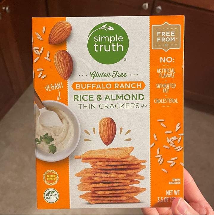 Simple Truth buffalo ranch rice and almond thin crackers Review | abillion