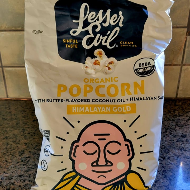 Lesser Evil Organic popcorn Himalayan gold Review | abillion