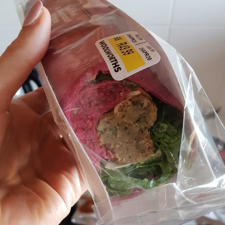 Woolworths Food Falafel and Beetroot Wrap Review | abillion