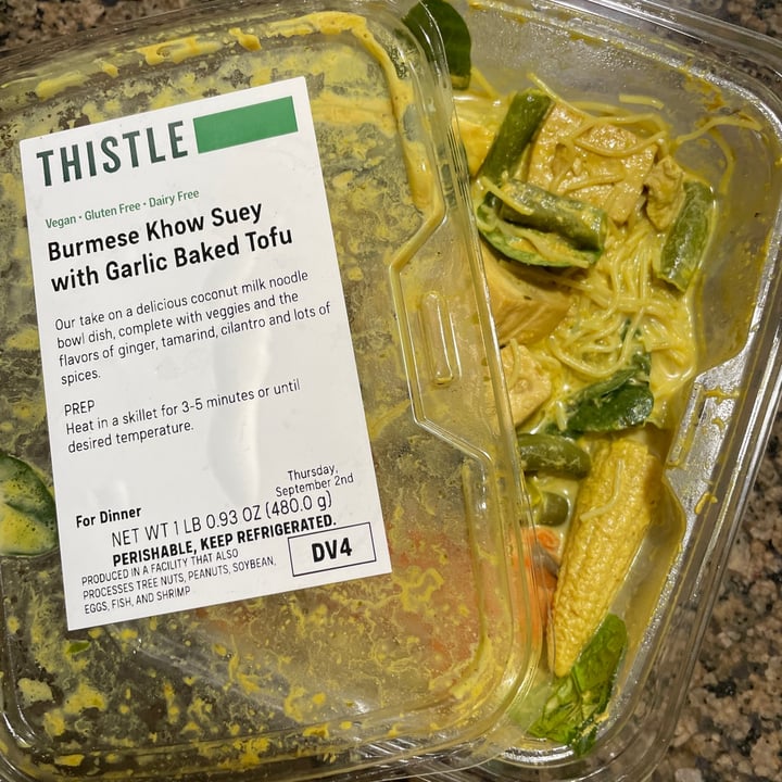 Thistle Burmese know suey with garlic baked tofu Review | abillion