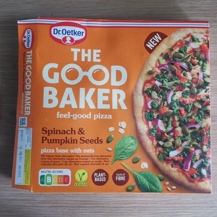 Dr. Oetker The Good Baker Feel Good Pizza Spinach & Pumpkin Seeds ...