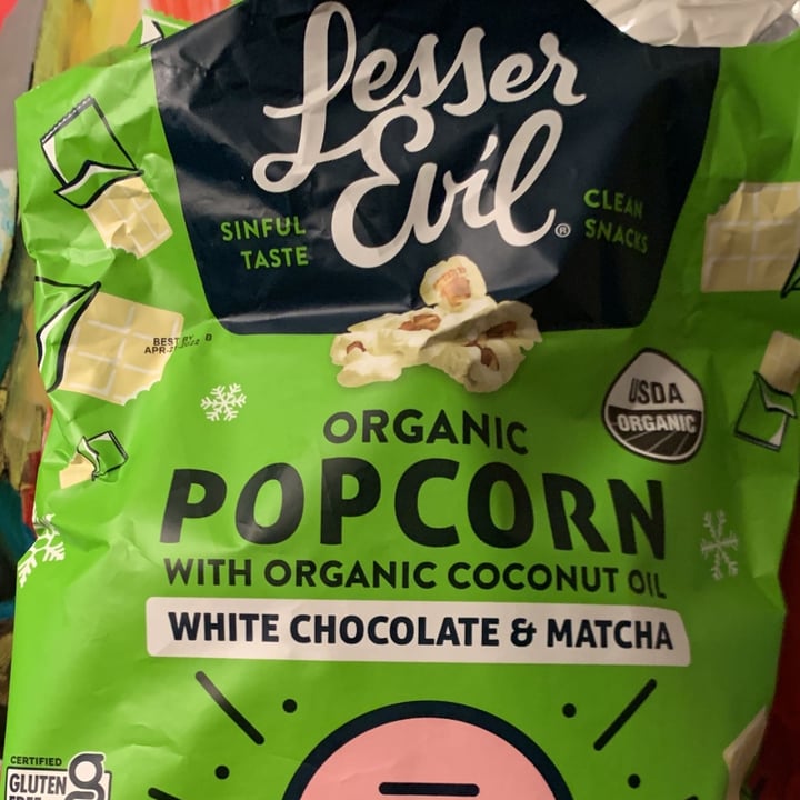 Lesser Evil White Chocolate & Matcha Popcorn Review | abillion