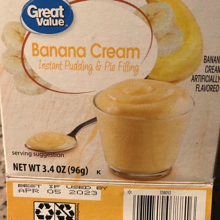 Great Value Banana Cream Instant Pudding Review | abillion