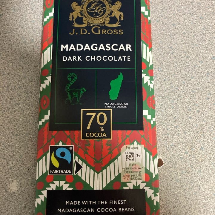 J. D. Gross Madagascar 70% Dark Chocolate Review | abillion