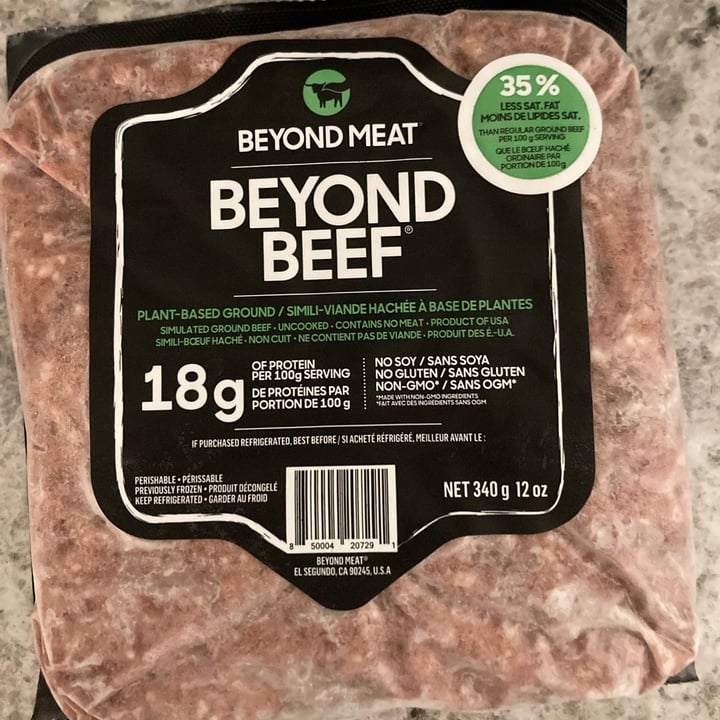 Beyond Meat Beyond Beef Plant-based Ground 18g of protein/serving Review | abillion