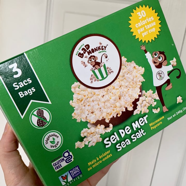 Bad Monkey Popcorn Sea Salt Microwave Popcorn Review | abillion