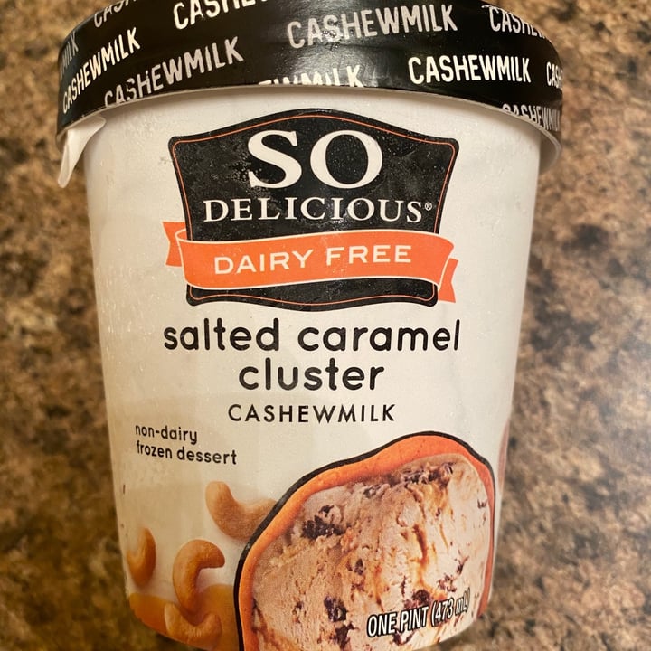So Delicious Dairy Free Salted Caramel Cluster Cashewmilk Frozen ...