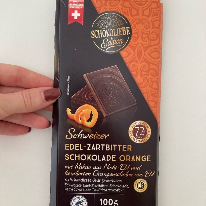 Schokoliebe Schweizer Edel-Zartbitterschokolade Orange Review | abillion
