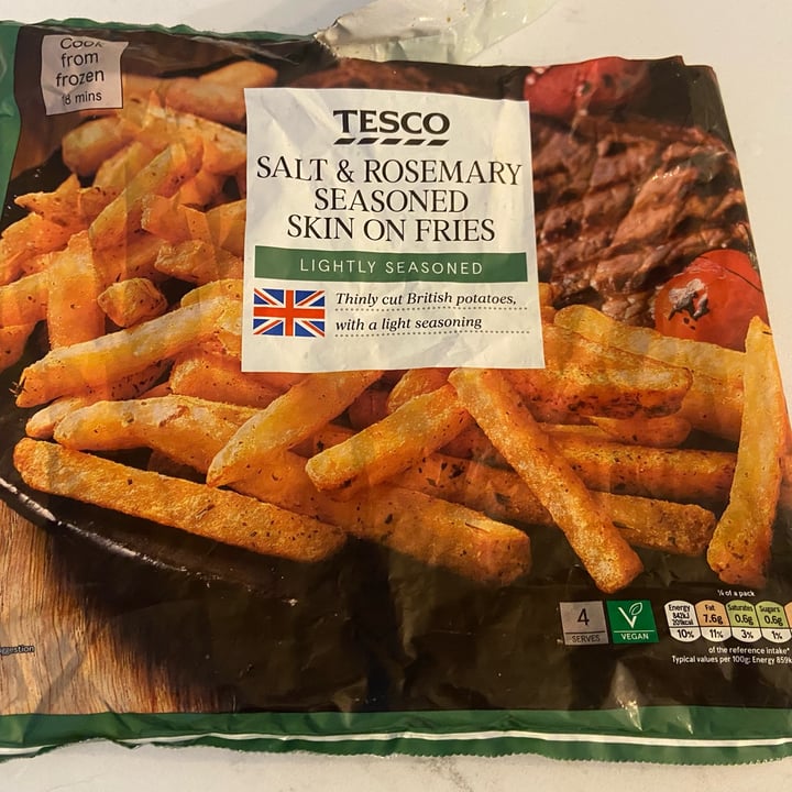 Tesco salt & rosemary seasoned skin on fries Review | abillion