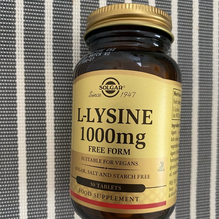 Solgar L- Lysine Review | abillion