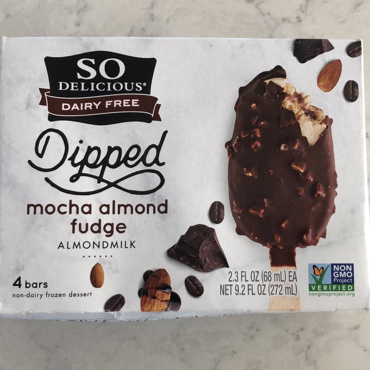So Delicious Dairy Free Dipped Mocha Almond Fudge Bar Almondmilk Frozen ...