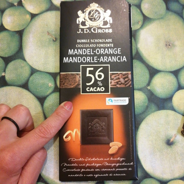 J. D. Gross Almond & Orange 56% cacao Review | abillion