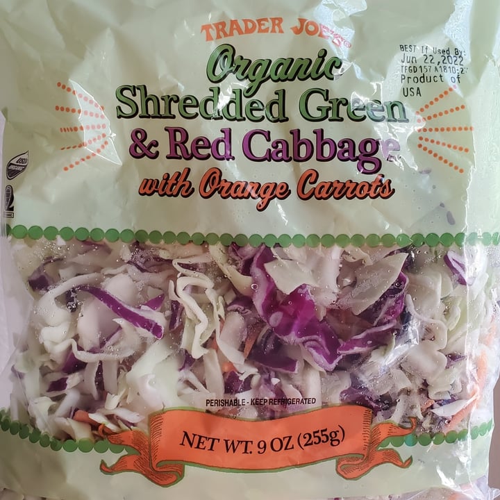 Trader Joe's Organic Shredded Green & Red Cabbage With Orange Carrots ...