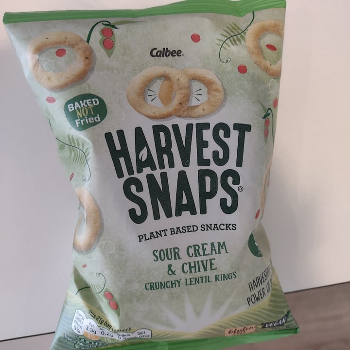 Calbee Harvest snaps sour cream and chive crunchy lentil rings Review ...