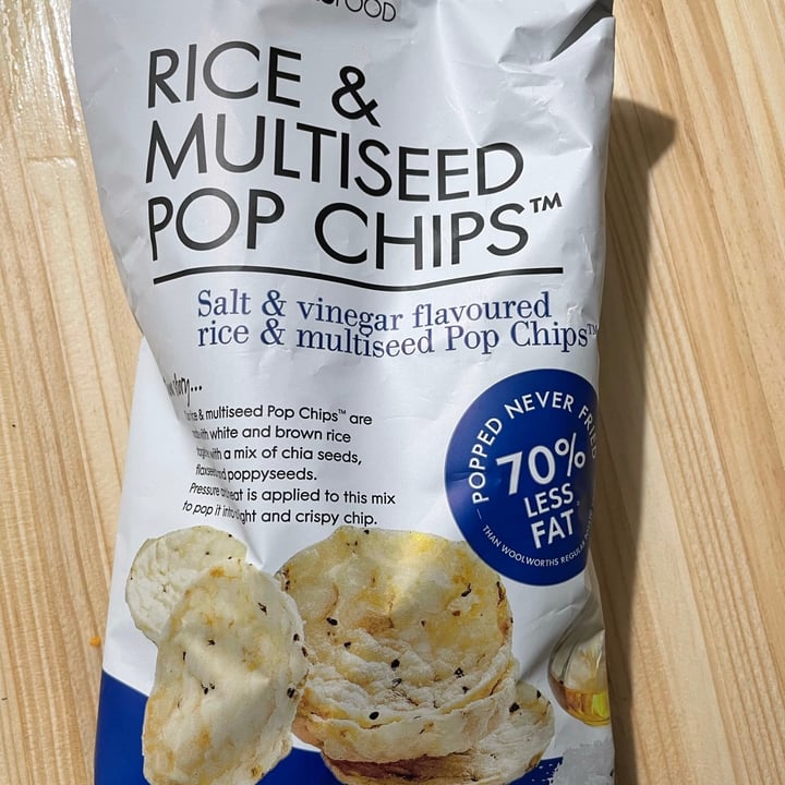 Woolworths Food Rice & Multiseed Pop Chips Salt & Vinegar Review | abillion