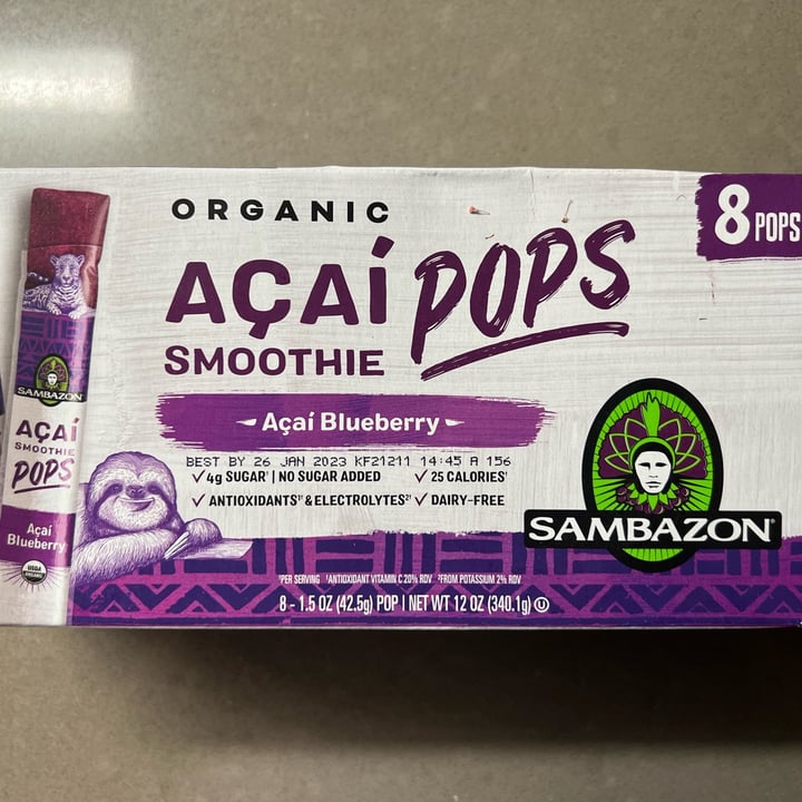 Sambazon Organic Sambazon Açaí Smoothie Pops Review | abillion