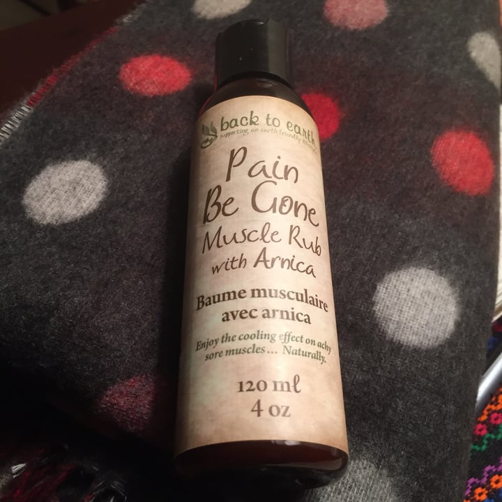 Back to Earth Pain Be Gone (muscle rub with Arnica) Review | abillion