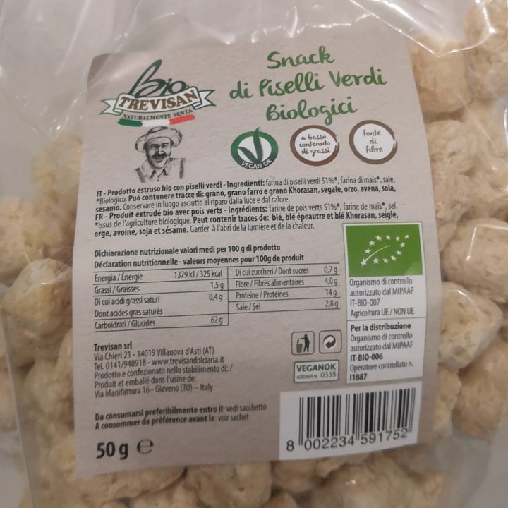 Bio trevisan Snak Di Piselli Verdi Biologici Review | abillion