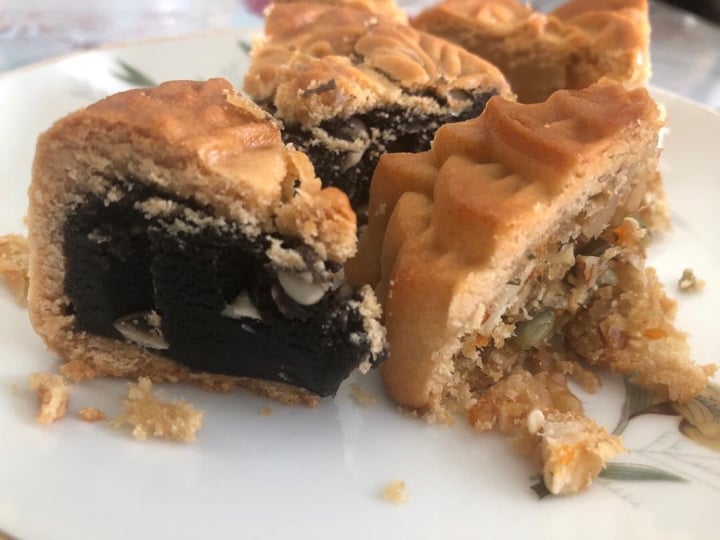 Genesis Vegan Restaurant Black Sesame with walnut mooncake Review ...
