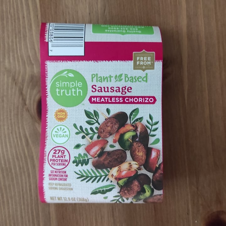Simple Truth Plant based Sausage Meatless Chorizo Review | abillion
