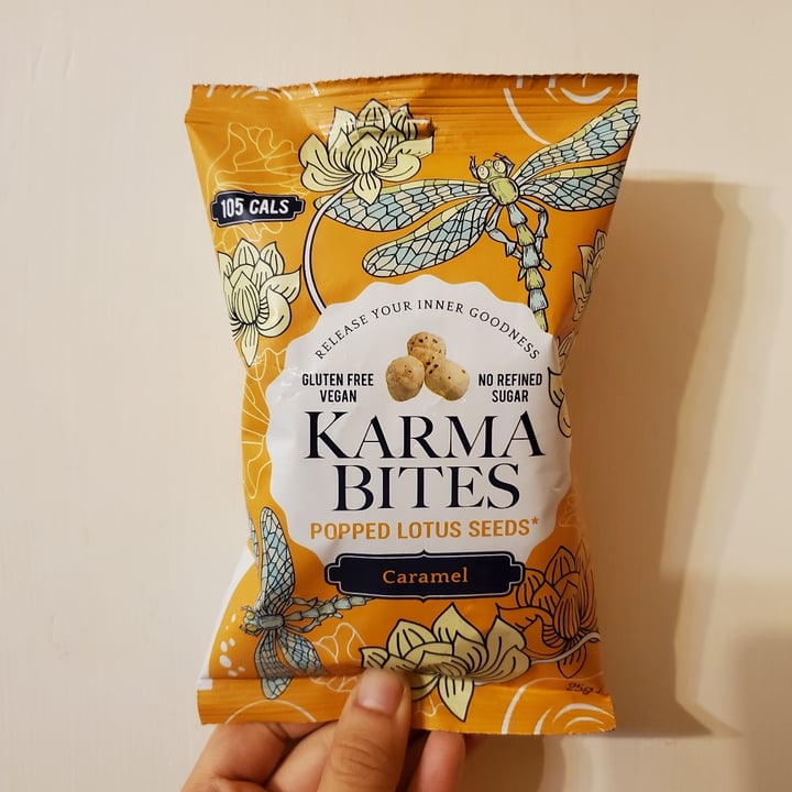 Karma Bites Popped lotus seed caramel Review | abillion