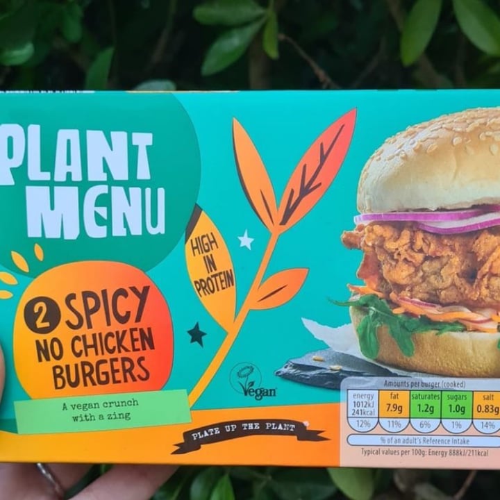 Plant Menu 2 spicy no chicken burgers Review | abillion
