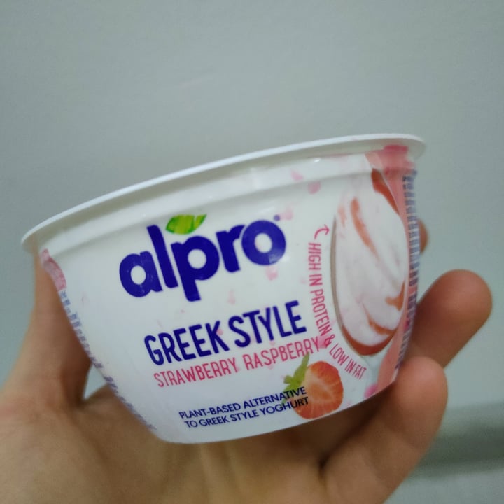 Alpro Greek Style Strawberry Raspberry Yoghurt Review | abillion