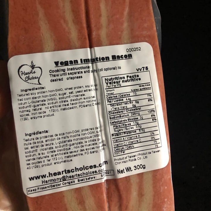 Hearts Choices Vegan imitation bacon Reviews | abillion