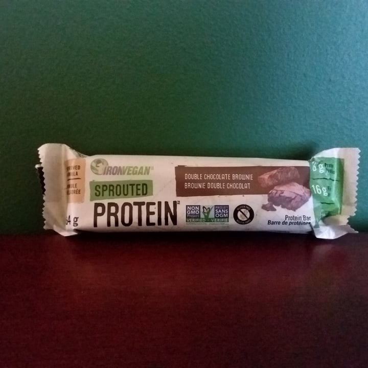 Iron Vegan Sprouted Protein Bar Double Chocolate Brownie Review | abillion
