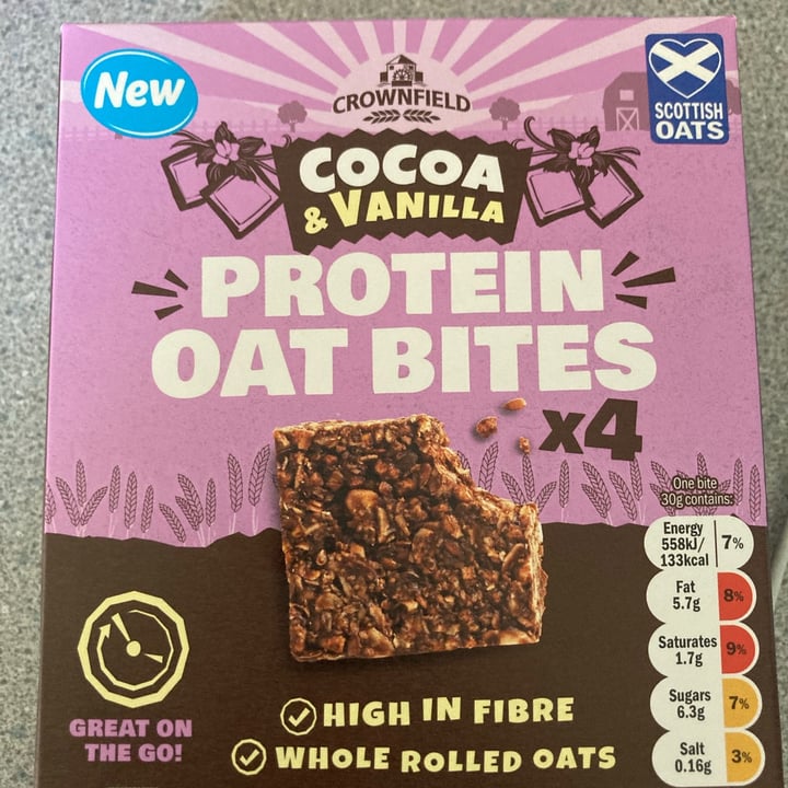 Crownfield Cocoa and vanilla protein oat bites Review | abillion