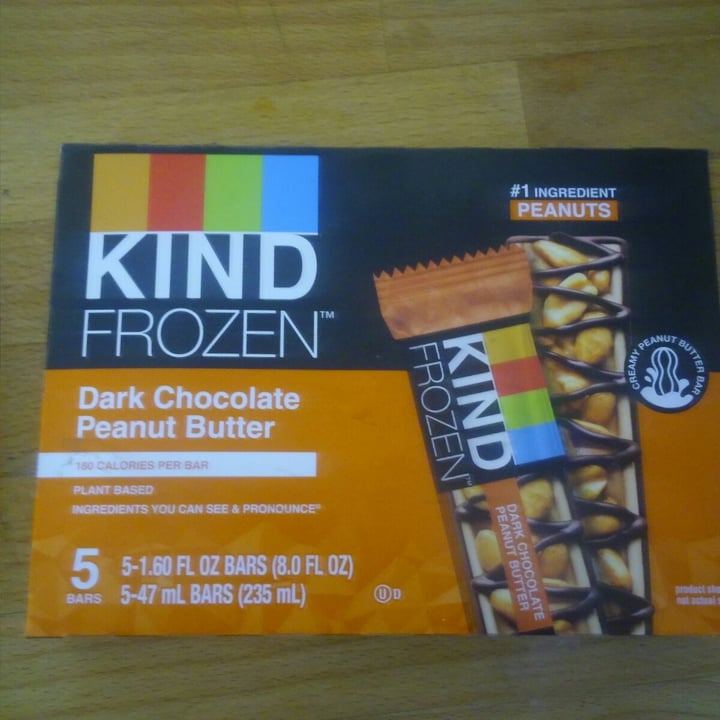 KIND FROZEN Frozen Dark Chocolate Peanut Butter Bars Review | abillion