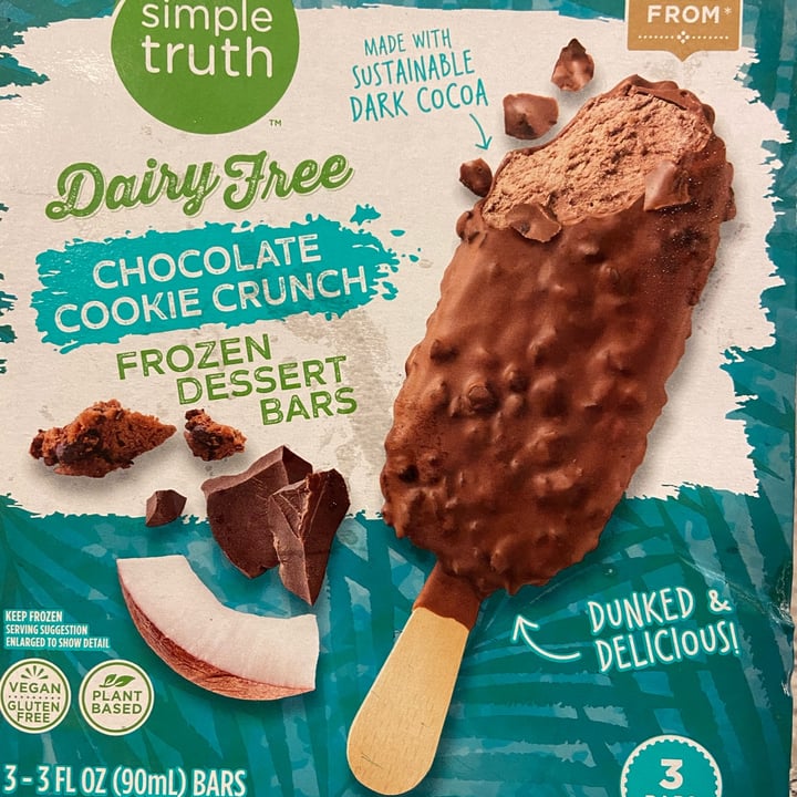 Simple Truth Dairy free chocolate cookie crunch frozen dessert bars ...