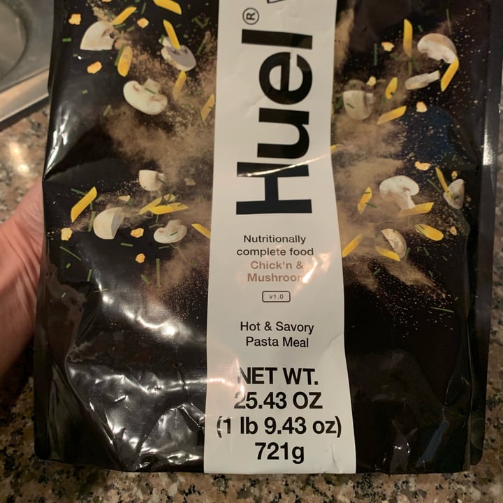 Huel hot and savory pasta meal - chick’n and Mushroom Review | abillion
