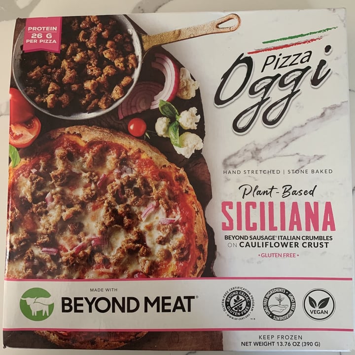 Oggi Foods SICILIANA – BEYOND MEAT PIZZA Review | abillion
