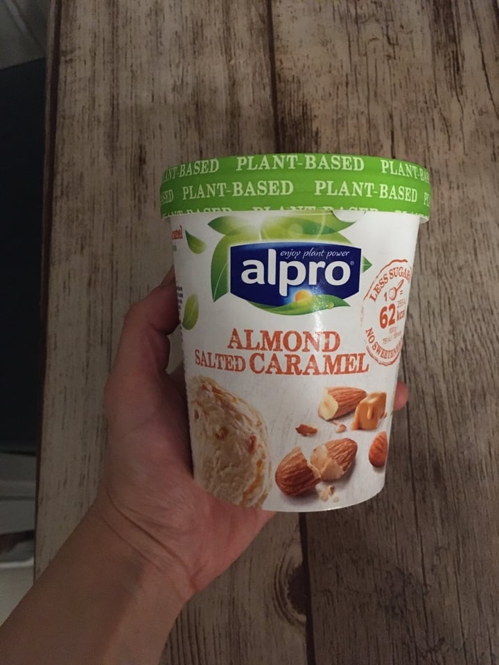 Alpro Almond Salted Caramel Ice Cream Review | abillion