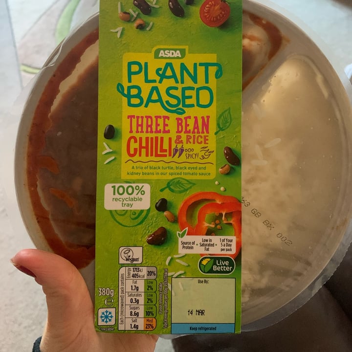 Asda Plant Based Three bean chilli Review | abillion