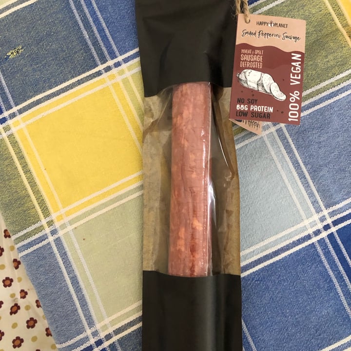 Happy V Planet Smoked peperoni sausage Review | abillion